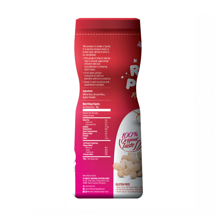 MommyJ Baby Pure Rice Puff for 6M+, 3 Flavors (Apple, Banana, Blueberr ...